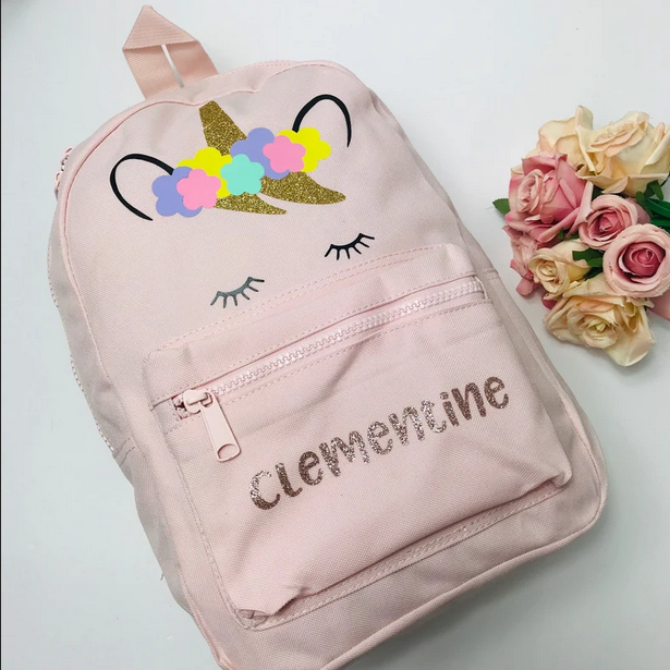 Unicorn Backpack – Personalised Backpack – Girls Backpack – Pink ...